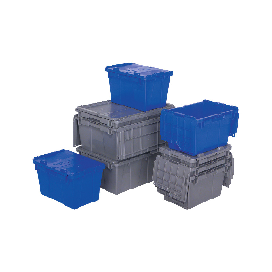 Lewis Bins FP243 Attached Lid Container, Grey, 26.9" x 16.9" x 12.1 ...