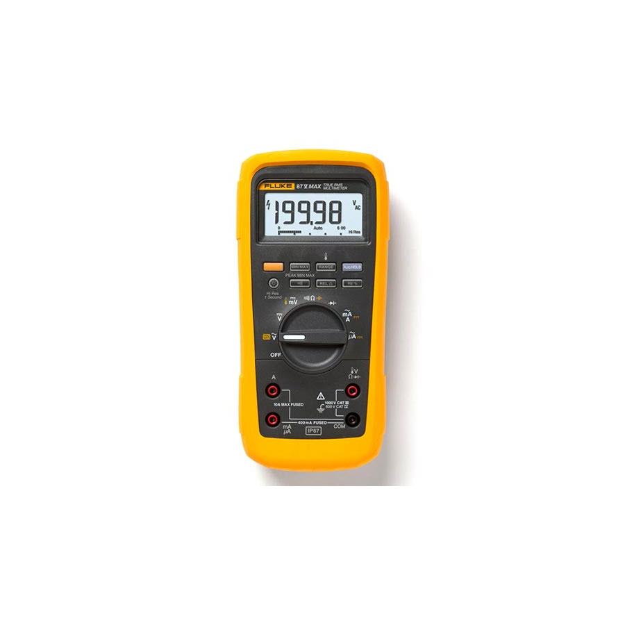Fluke FLK-87-VMAX CAL True-rms Multimeter, Cal Traceable, CAT3/4, 200 ...