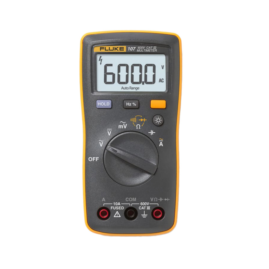 Fluke FLUKE-107 ESP Digital Multimeter Esp, CAT3, 600V, 10 A ...