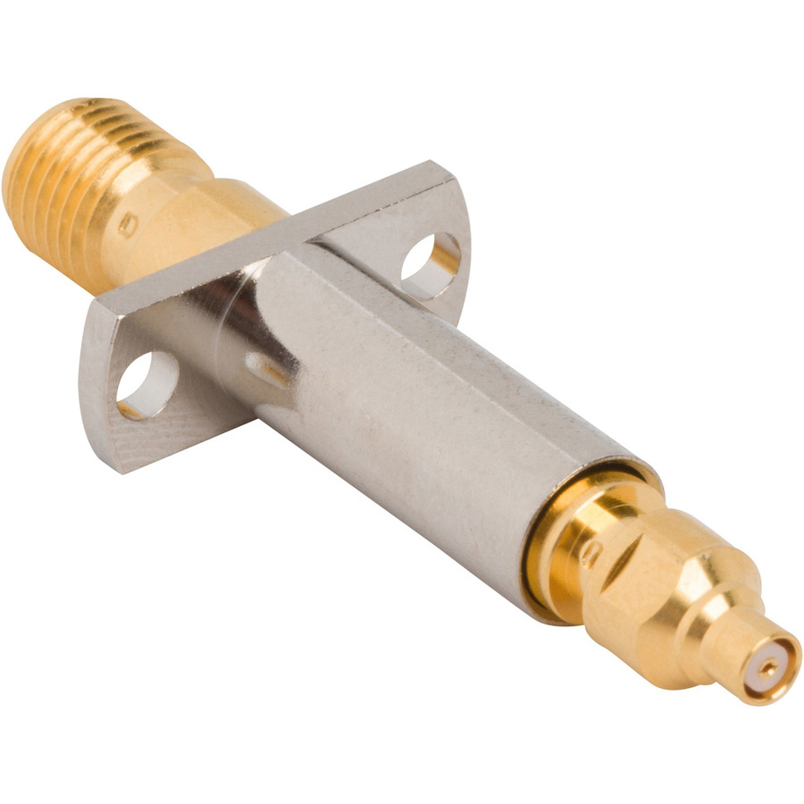Amphenol RF SMP-MSPR-FL-1 Adapter, SMP Plug to SMA Jack, Straight, 50 ...