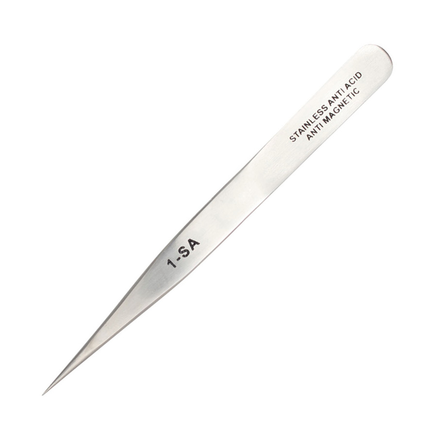 Techni-Pro TST-1-SA Tweezers, Economy, Very Straight Fine Tip, 4.75 ...
