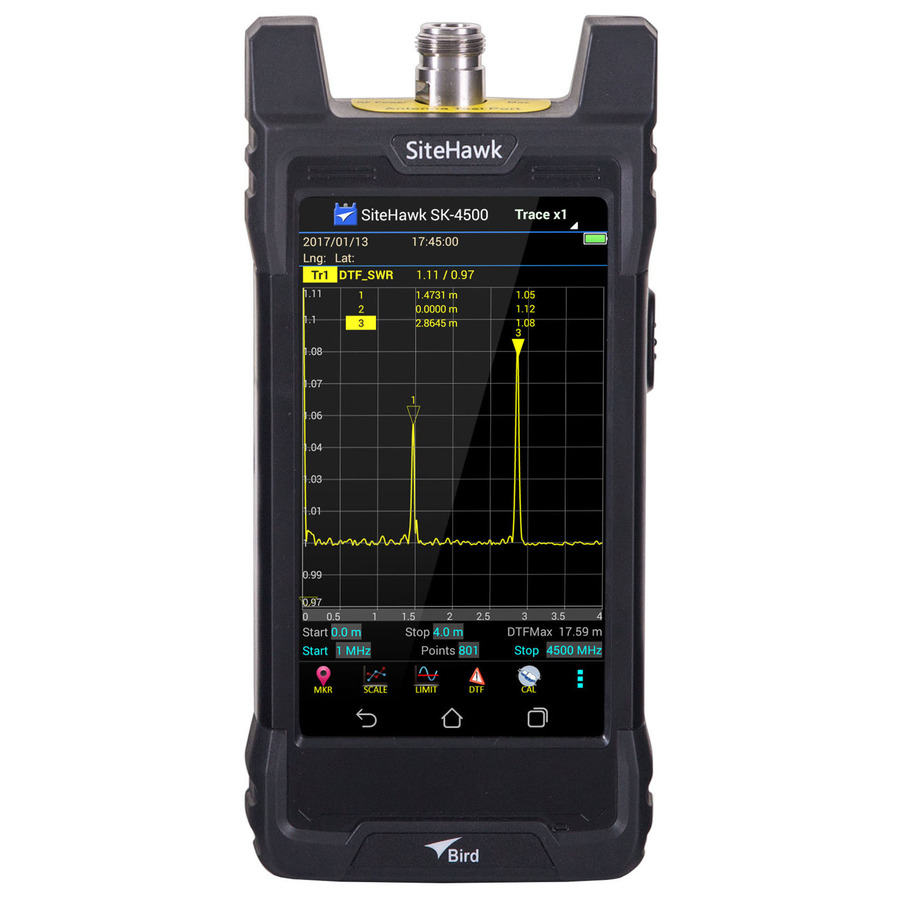 Bird SK-4500-TC Handheld Cable and Antenna Analyzer, 1 MHz to 4.5 GHz ...