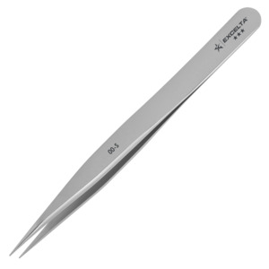 Excelta 00-S Tweezers, 3-Star, Straight, Strong Medium Point, SS, 4.5 ...