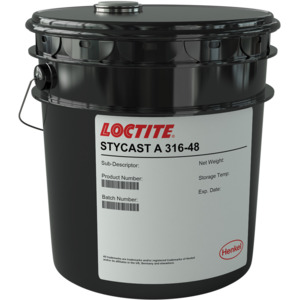 Loctite 1289227 Epoxy Adhesive, Stycast A 316-48, Heat Resistant, Black ...