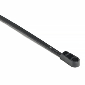HellermannTyton 113-00060 Cable Tie, Screw Mount, 8"L, 50lb, PA66, Black, 100/Pkg | Techni-Tool