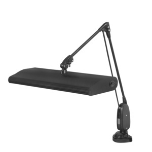 Dazor 124C3-BK-DL Task Light, Fluorescent, 45W, Classic Arm, 33" Reach, 6500K, Clamp Base, Black ...