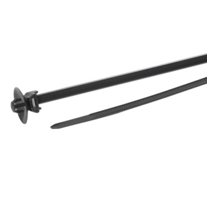 HellermannTyton 126-00075 Cable Tie, Arrowhead Mount, 6"L, 50lb, PA66HS, Black, 500/Pkg | Techni ...