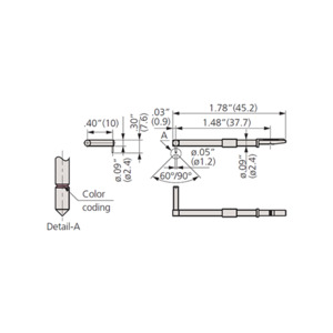 TestEquity: Mitutoyo 12AAB412 Eccentric Arm Stylus, 5nm Radius, 90 ...