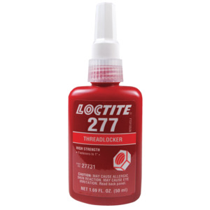 Loctite 88448 277™ MIL Spec Threadlocker (Permanent High Strength), Red, 50 ml Bottle | JensenTools