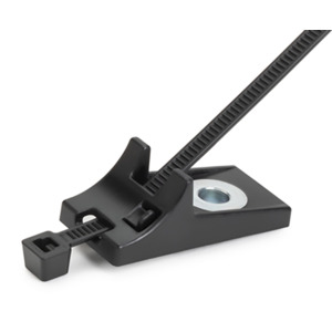 HellermannTyton 156-01121 Cable Tie, Screw Mount, 7.874"L, 50lb, PA66HS/PA66HIRHS, Black, 500 ...