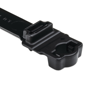 HellermannTyton 157-00036 Cable Tie, Wide Strap, 8mm Stud Mount, 15.7"L, PA66HIRHSUV, Blk, 300 ...