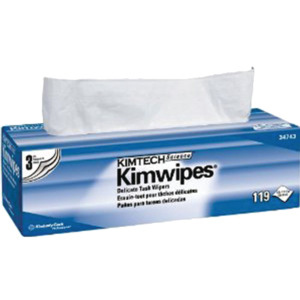Kimberly-Clark 34743 Disposable Wipers, Kimtech, 12"x 12, 119 Wipes/Box ...
