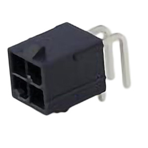 Molex 172448-0004 Mini-Fit Jr. Header, Dual Row, Right-Angle, with Snap ...