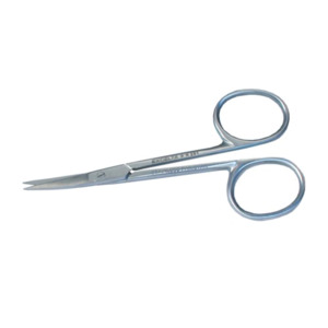 Excelta 291 Scissors, 20-Deg Curved, 1" Blade, Stainless Steel, 3.75 ...
