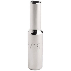 Proto J4710LT Deep Socket, 1/4" Drive, 12 Points, 5/16", Chrome, 2" OAL ...