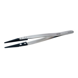 Aven 18702 Tweezers, ESD Safe, 302, Carbofib, Straight, Broad, 5", Wear ...