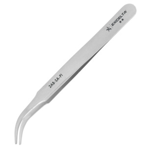Excelta 2AB-SA-PI Tweezers, 2-Star, Curved Tapered Flat Point, Anti-Mag ...