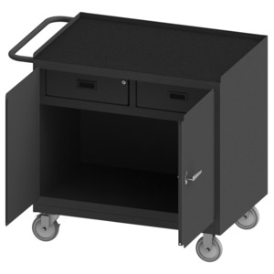 TestEquity: Durham Mfg 3116-RM-95 Mobile Bench Cabinet, Black Rubber ...