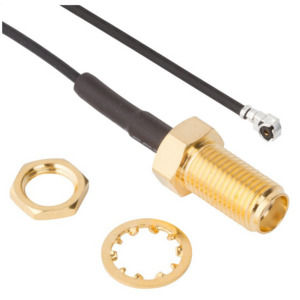 Amphenol RF 336314-13-0150 RF Micro-Cable, AMC Rt Angle Plug to RP-SMA ...