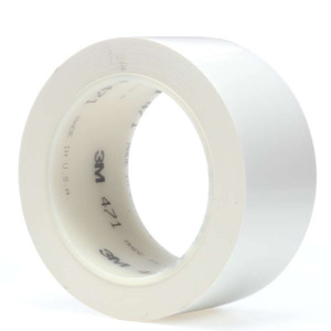 TestEquity: 3M 7000028853 Vinyl Tape 471, White, 2"x36yd, 5.2 mil