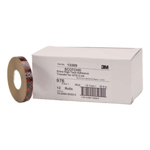 3M 7010373105 Scotch ATG Adhesive Transfer Tape 976, Clear, 1/4" x 60 ...