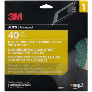 3M 7000120023 Green Corps Sanding Disc with Stikit Attachment, 31550, 8 ...