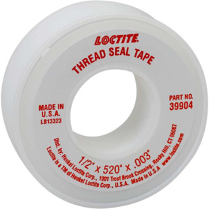 Loctite 226665 Thread Seal Tape with PTFE, 1/2" x 520" x .003" | Techni ...