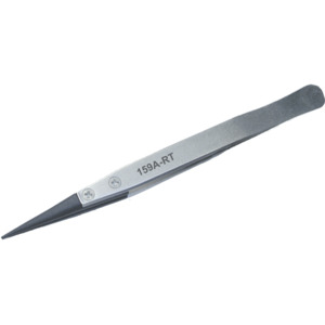 Excelta 159A-RT Fine Replaceable Tip Tweezer SS Carbofib .5mm | JensenTools