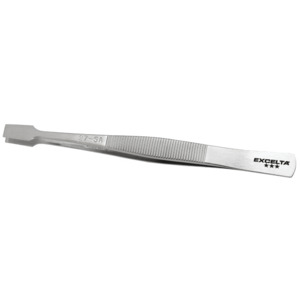 Excelta 27-SA Tweezers, Straight Flat Tipped, .247" x .008" Point, Anti ...