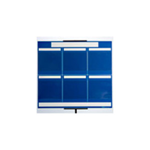Brady 114613 6-Panel Lean Communication Board, Blue | Techni-Tool
