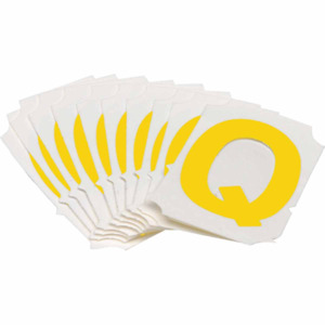TestEquity: Brady 174835 2in Yellow Gothic Font, Quik-Align Labels ...