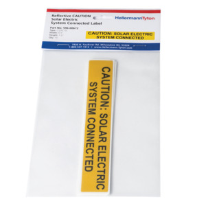 TestEquity: HellermannTyton 596-00672 Solar Label, Reflective, Caution ...