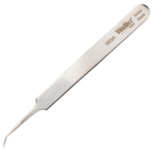 Weller-Erem 5BSA Precision Tweezers, Sharp Bent Pointed Tips, Curved ...