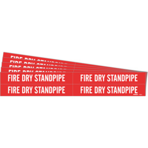 TestEquity: Brady 171504 FIRE DRY STANDPIPE Pipe Marker Style 4 White ...