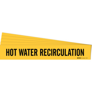 TestEquity: Brady 172702 HOT WATER RECIRCULATION Pipe Marker Style 1 ...