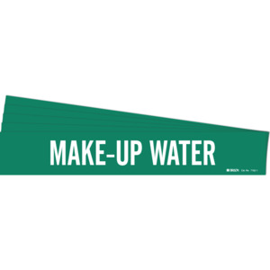 Brady 172735 MAKE-UP WATER Pipe Marker Style 1 White on Green 1 per ...