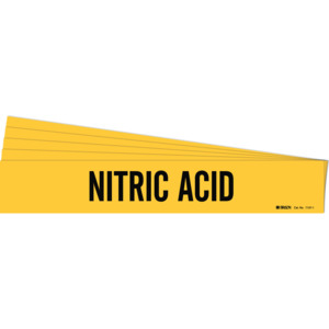 TestEquity: Brady 171073 NITRIC ACID Pipe Marker Style 1 Black on ...