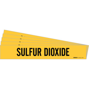 TestEquity: Brady 171597 SULFUR DIOXIDE Pipe Marker Style 1 Black on ...