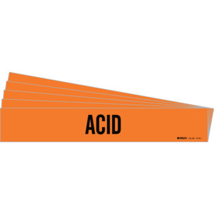 TestEquity: Brady 171133 ACID Pipe Marker Style 1 Black on Orange 1 per ...