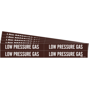 TestEquity: Brady 171662 LOW PRESSURE GAS Pipe Marker Style 4 White on ...