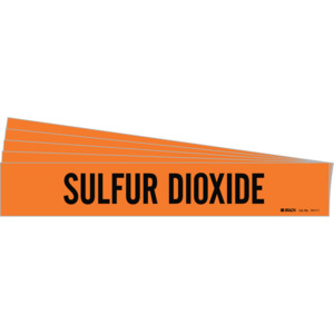 TestEquity: Brady 171563 SULFUR DIOXIDE Pipe Marker Style 1 Black on ...