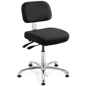 Bevco 8052-BKV Chair, Vinyl, Upholstered, Black, ESD, 15.5"-21"H, Doral ...
