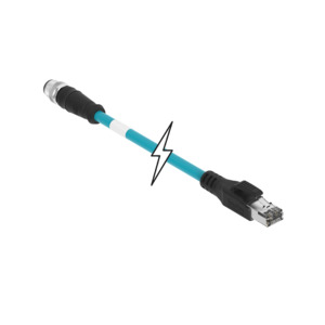Molex E16A06004M230 Micro-Change (M12) to Standard RJ-45 Double-Ended ...