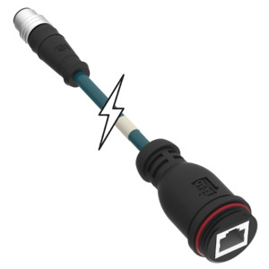 Molex E51A03004M005 Micro-Change (M12) to Brad RJ-Lnxx RJ-45 Double ...