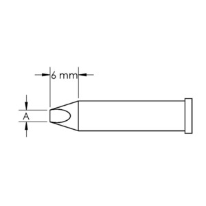 Metcal GT6-CH0014P Soldering Tip, Replaceable, Chisel, Power, 1.4mm x ...