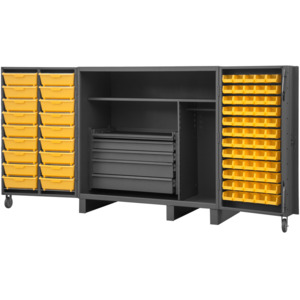Durham Mfg HDC60-72DC18TB5B95 Drawer Cabinet, 2 Shelves, 60 Bins, Steel ...