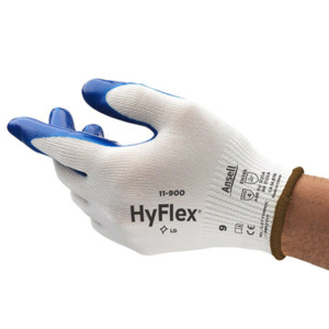 Ansell 103351 Gloves, Nitrile, Blue/White, X-Large, Pair, HyFlex Series ...