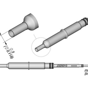JBC J325010 Cartridge, Straight, 3mm Outlet Diameter, JNA High ...