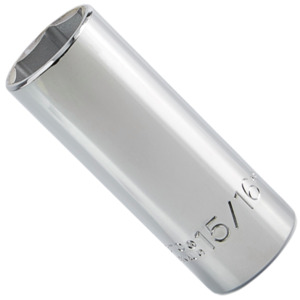 Proto J5342H Deep Socket, 1/2" Drive, 6 Points, 1-5/16", Chrome, 3-1/2 ...