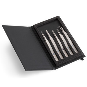 Ideal-Tek K5HP.TA High Precision Tweezer Kit, 5-Pc., Titanium: 1, 2A ...